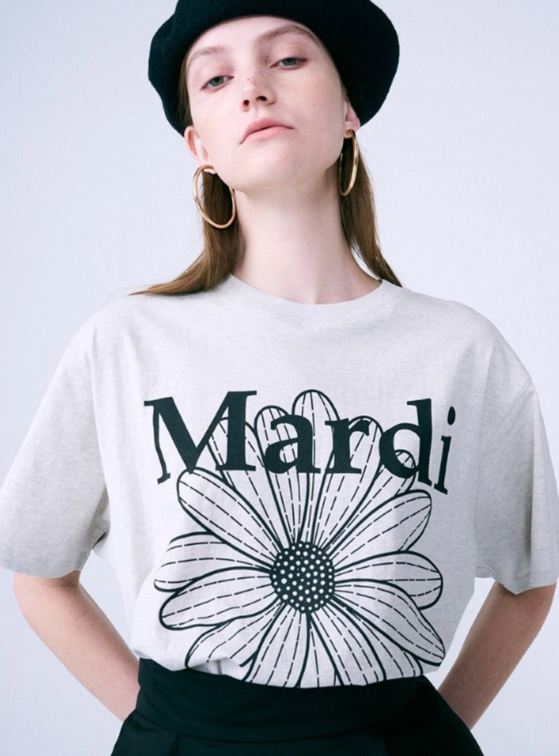 MARDI MERCREDI - FLOWERMARDI - OATMEAL NAVY – EU Shopping Experience